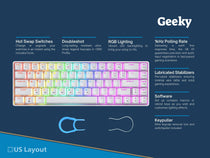 GK65 Gaming Keyboard - US Layout – Geeky